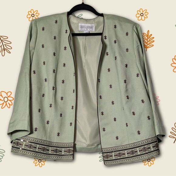Jessica Howard | Jackets & Coats | Vintage Jessica Howard Sage Green ...
